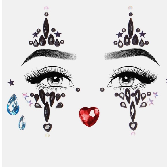 Accessories | Fashion Nova Crying Clown Face Jewels | Poshmark